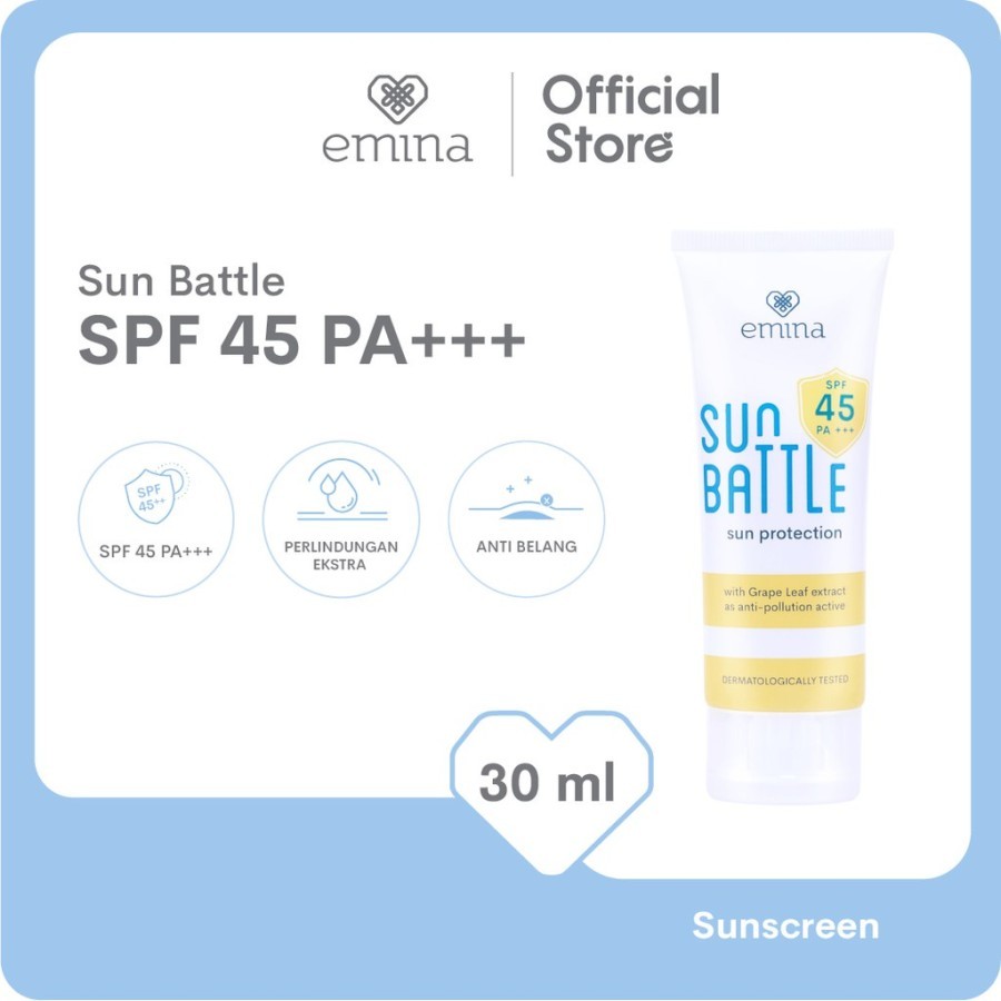 Jual EMINA Sunscreen,, EMINA Sun Battle,, EMINA Sun Protection SPF 45 ...