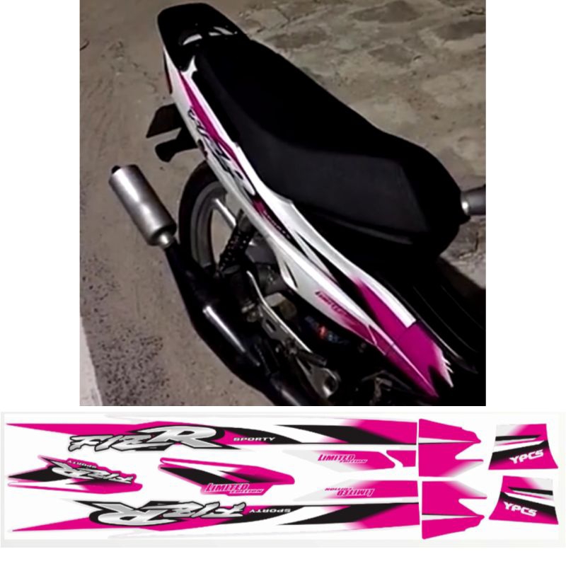 Jual Sticker striping motor yamaha fiz r limited edition full pink ...