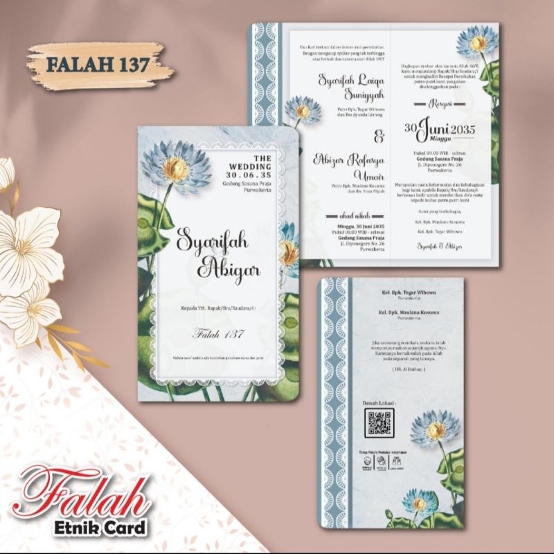 Jual Undangan MURAH + CETAK kode FALAH Part 1 (Min 100 pcs) | Shopee ...