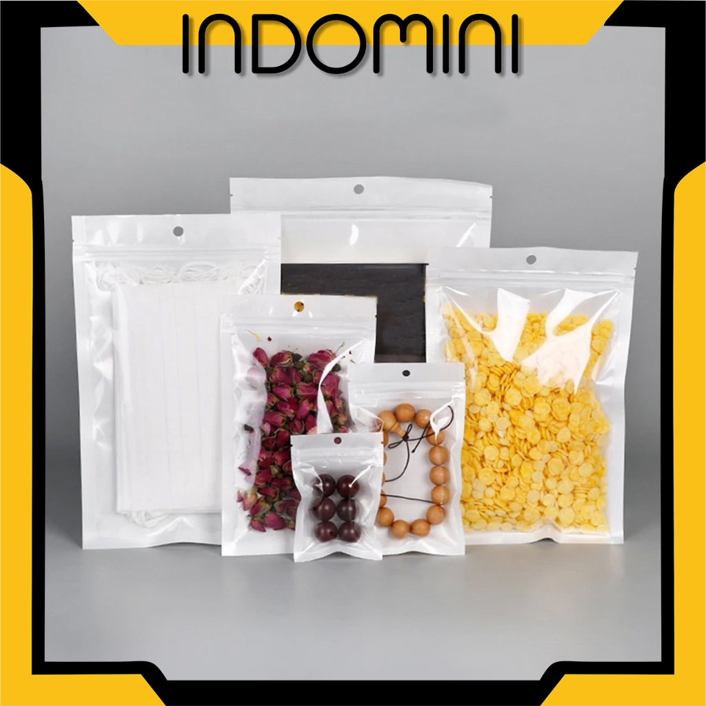 Jual INDOMINI Plastik Klip Putih | Ziplock Putih Susu | Platik Klip ...