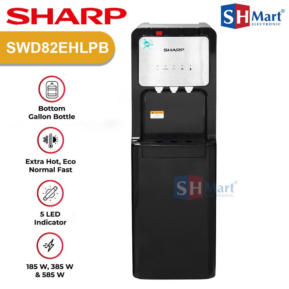 Jual DISPENSER GALON BAWAH SHARP SWD-82EHL-PB / SWD82EHLPB GARANSI ...