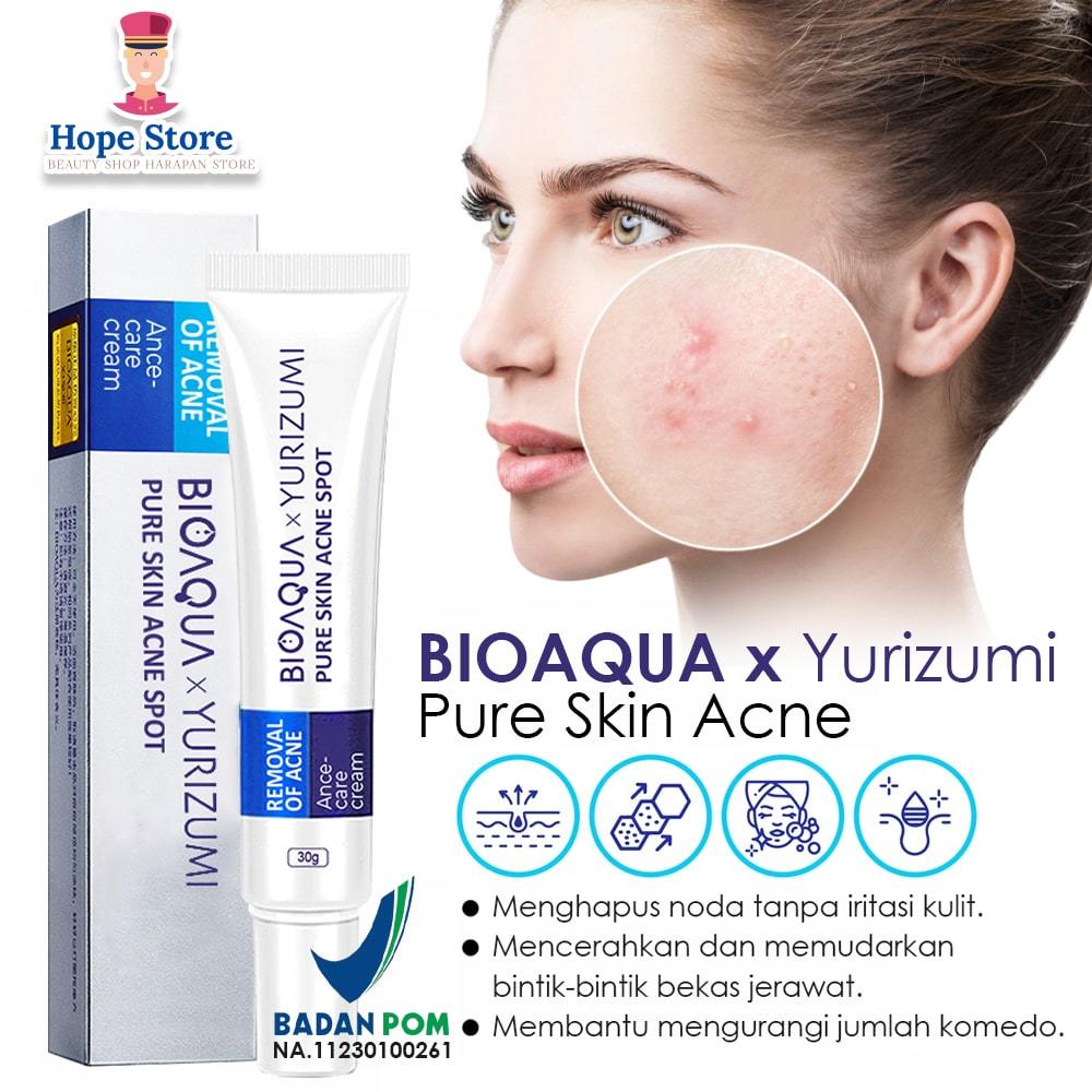 Jual Bioaqua x Yurizumi Pure Skin Acne Cream Krim Jerawat Spot ...