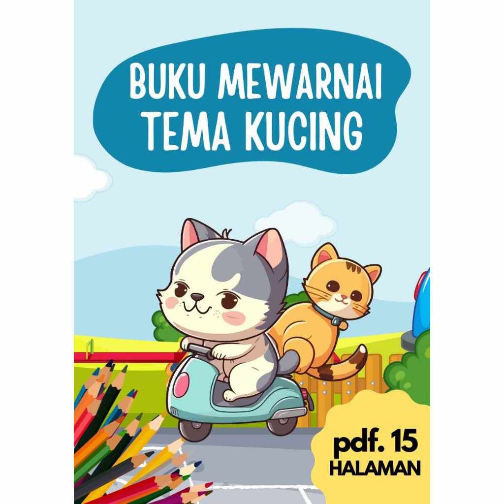 Jual Buku Mewarnai Tema Kucing 15 Lembar | Shopee Indonesia