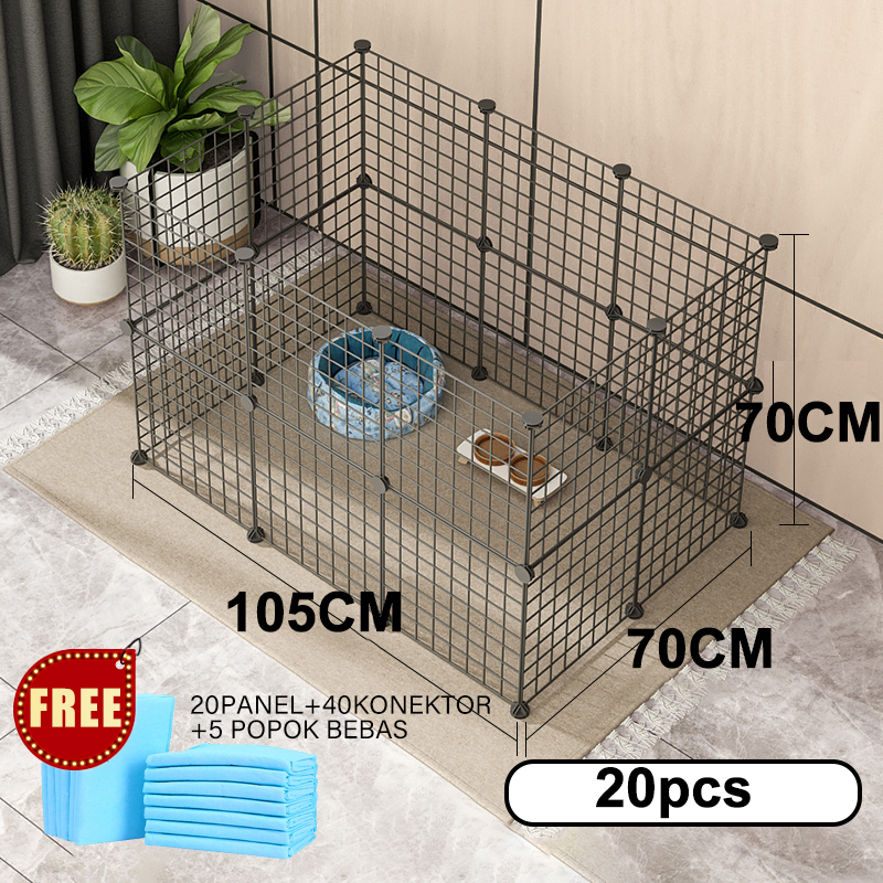 Jual 【Free Underpad】DIY Kandang /Pagar Kucing /Pet Cage Pagar Besi DIY ...