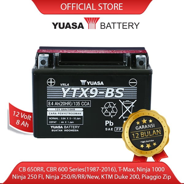 Jual Yuasa Accu Motor YTX9-BS MF 100% ORIGINAL | Shopee Indonesia