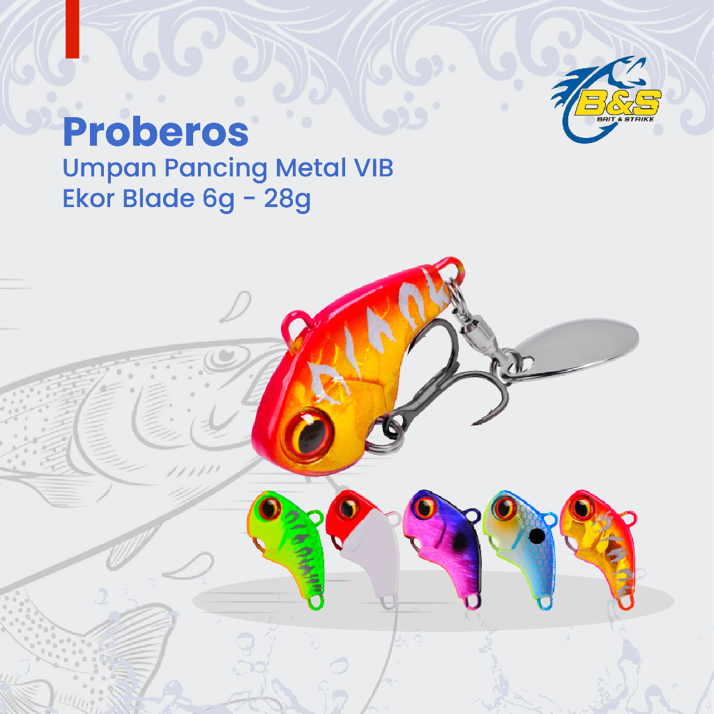 Jual PROBEROS Umpan Pancing metal VIB 6g-28g umpan casting bahan zinc alloy ekor blade MJ109 ...