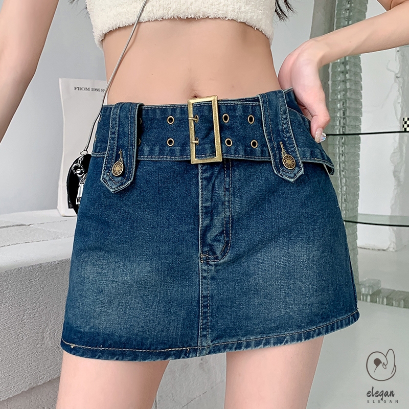 Jual rok korean style pendek vintage korea rok jeans pendek wanita ...