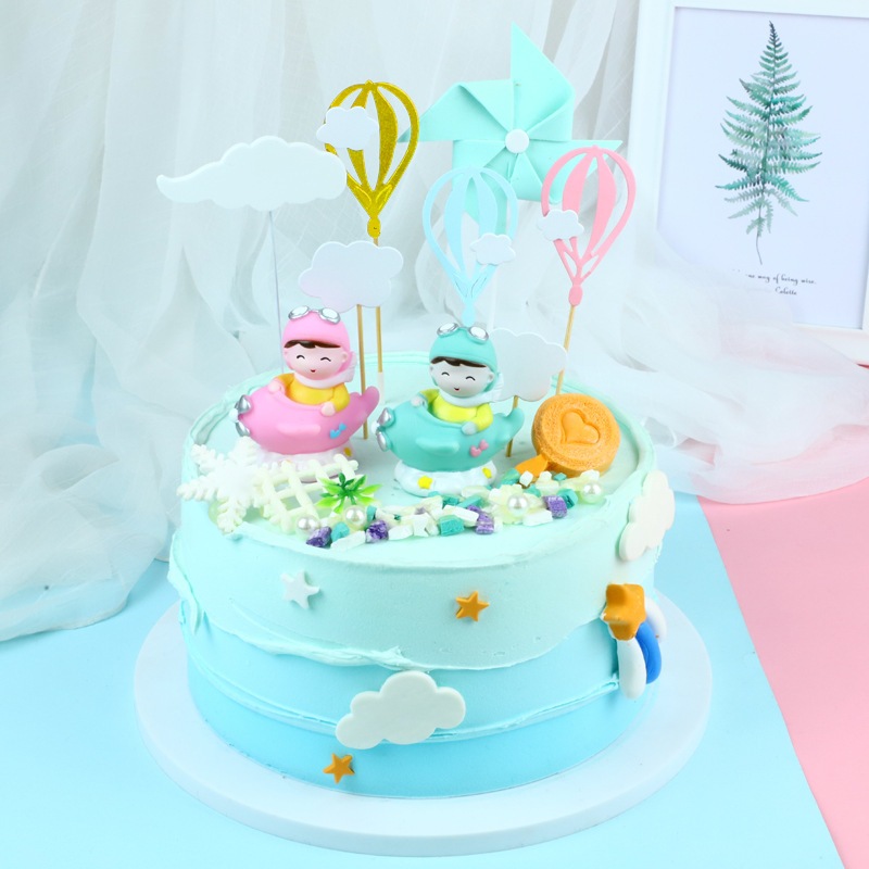 Jual Hiasan Kue Desain Baby Pilot Kecil / Dekorasi Anak Pilot Naik ...