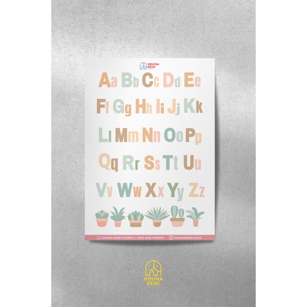 Jual Poster Edukasi Anak Aesthetic Alphabet Series | Shopee Indonesia