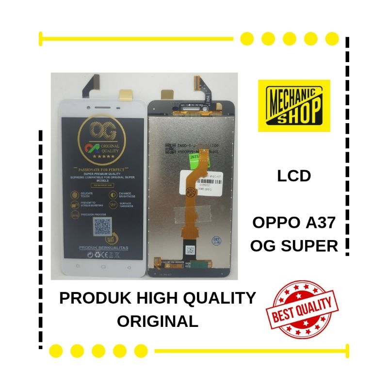 Jual OG SUPER Lcd Oppo A37 / Oppo A37F White Fullset | Shopee Indonesia