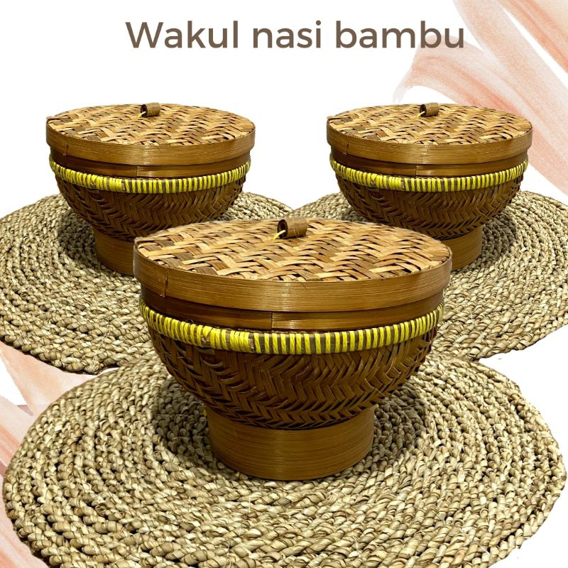 Jual Wakul Bambu Plus Tutup Cetheng Bambu Boboko | Shopee Indonesia