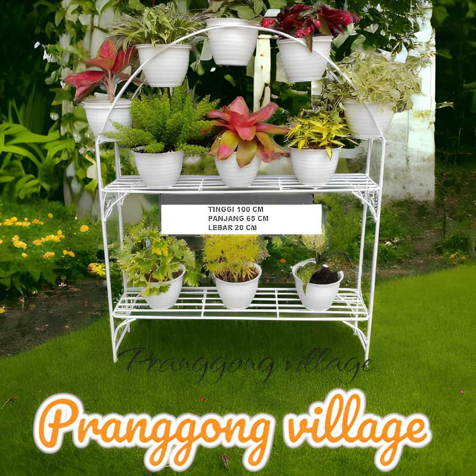 Jual KARGO / JM / RAK BUNGA 11 DUDUKAN / RAK pot bunga besi/ rak pot ...