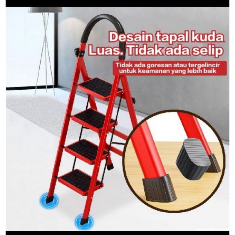 Jual Tangga Lipat Besi 4 Step / Tangga Portable Multifungsi | Shopee ...
