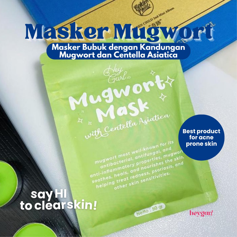 Jual Mugwort Mask by HeyGurl | Masker Organik untuk Jerawat Acne ...