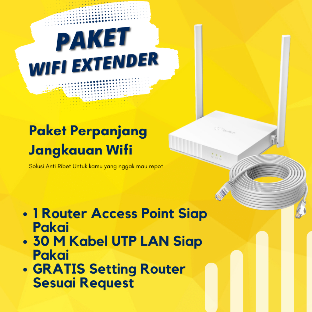 Jual Paket Perpanjang Jangkauan Wifi Indihome Biznet Iconnet atau Yang ...