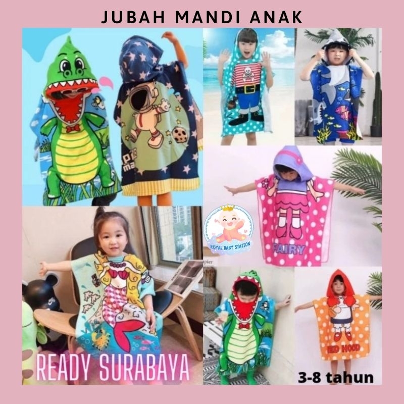Jual Jubah Mandi Handuk Anak Karakter Lucu 3-8 tahun | Shopee Indonesia