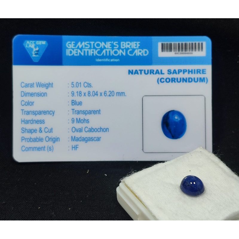Jual TERLARIS! BATU PERMATA BLUE SAFIR BERSERTIFIKAT MEMO LAB TANPA ...