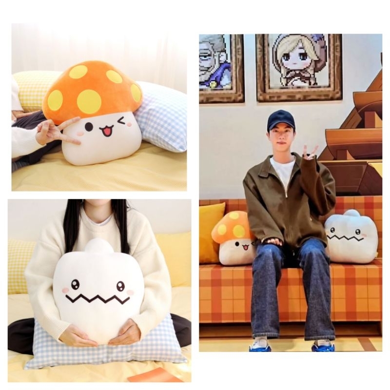 Jual OFFICIAL MAPLESTORY FACE CUSHION BONEKA BTS KIM SEOK JIN | Shopee ...