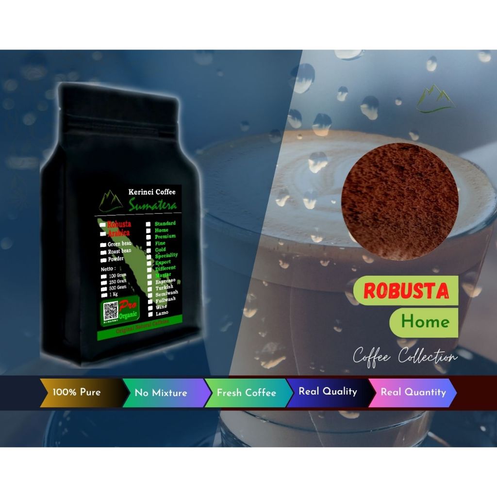 Jual Kopi Kerinci Robusta Bubuk Home Family Coffee 500 Gram - 100 % ...