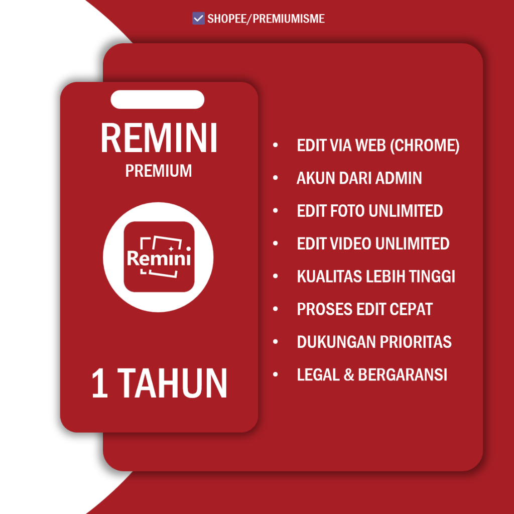 Jual REMINI PREMIUM 1 BULAN TERMURAH | Shopee Indonesia Jual REMINI PREMIUM 1 BULAN TERMURAH | Shopee Indonesia