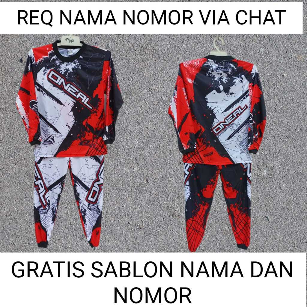 Jual Jersey setelan motor cross anak/baju balap anak/setelan cross ...