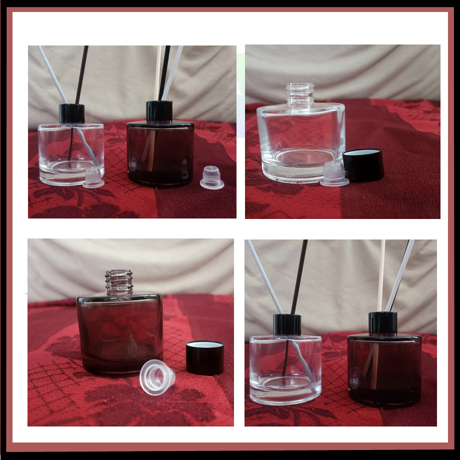 Jual Botol Reed Diffuser 50ml Kaca Tebal Hitam Dan Bening Vas Pot + Cap ...