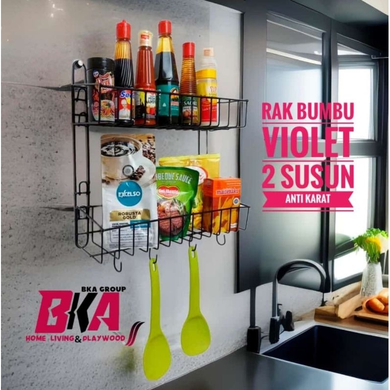 Jual Rak Alat Mandi dan Dapur Serbaguna Rak 2 Susun Knockdown FREE PAKU ...