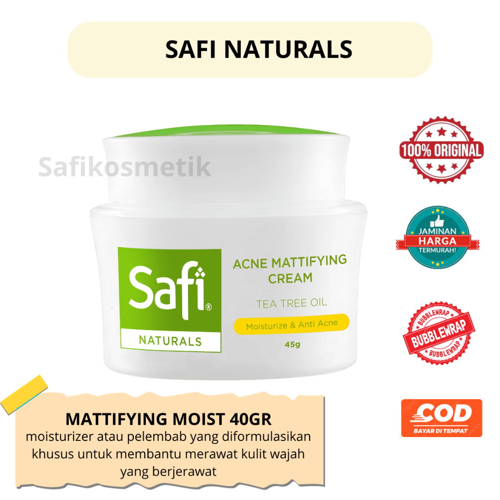 Jual Safi Natural Acne Mattifying Cream 45gr | Shopee Indonesia