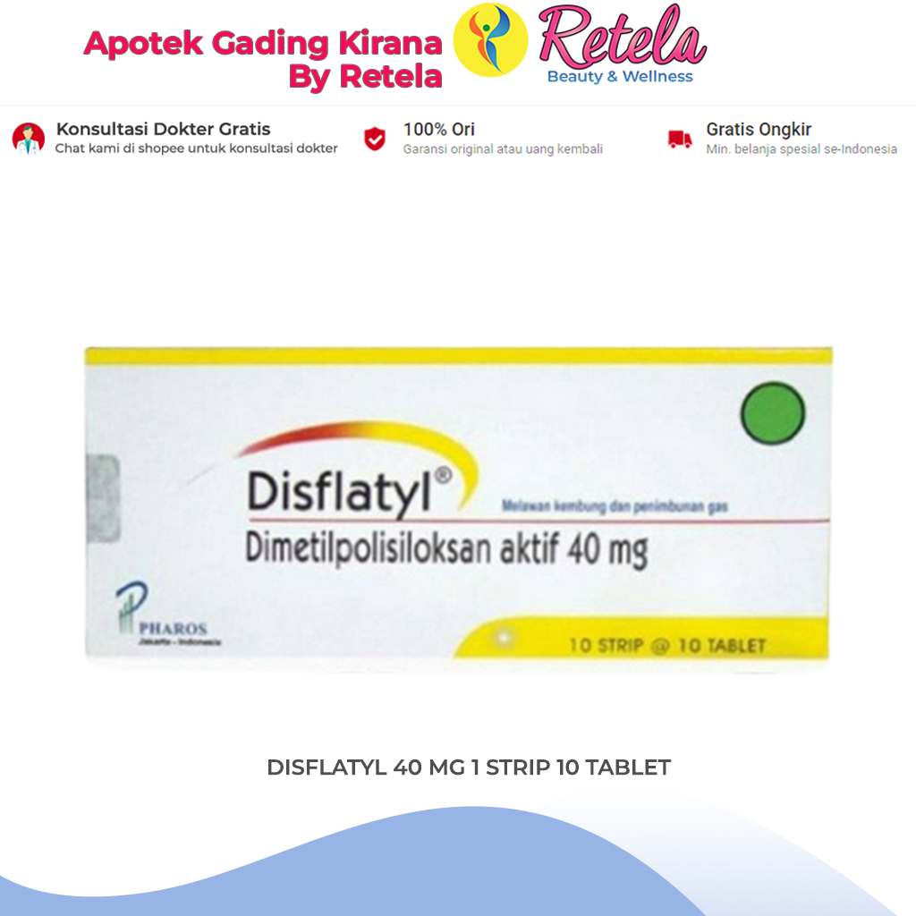 Jual DISFLATYL 40 MG 1 STRIP 10 TABLET | Shopee Indonesia