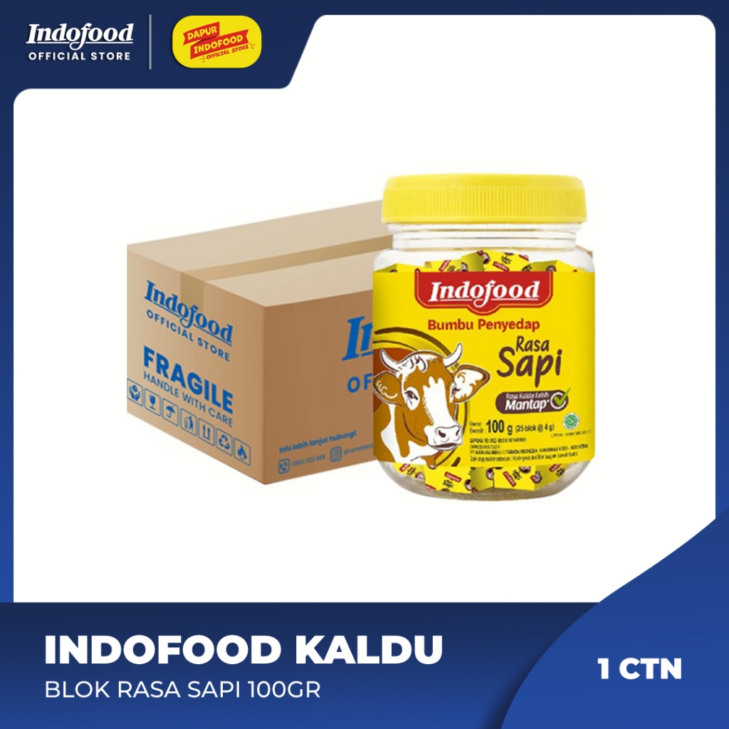Jual 1 ctn - Indofood Kaldu Blok Rasa Sapi 100gr | Shopee Indonesia