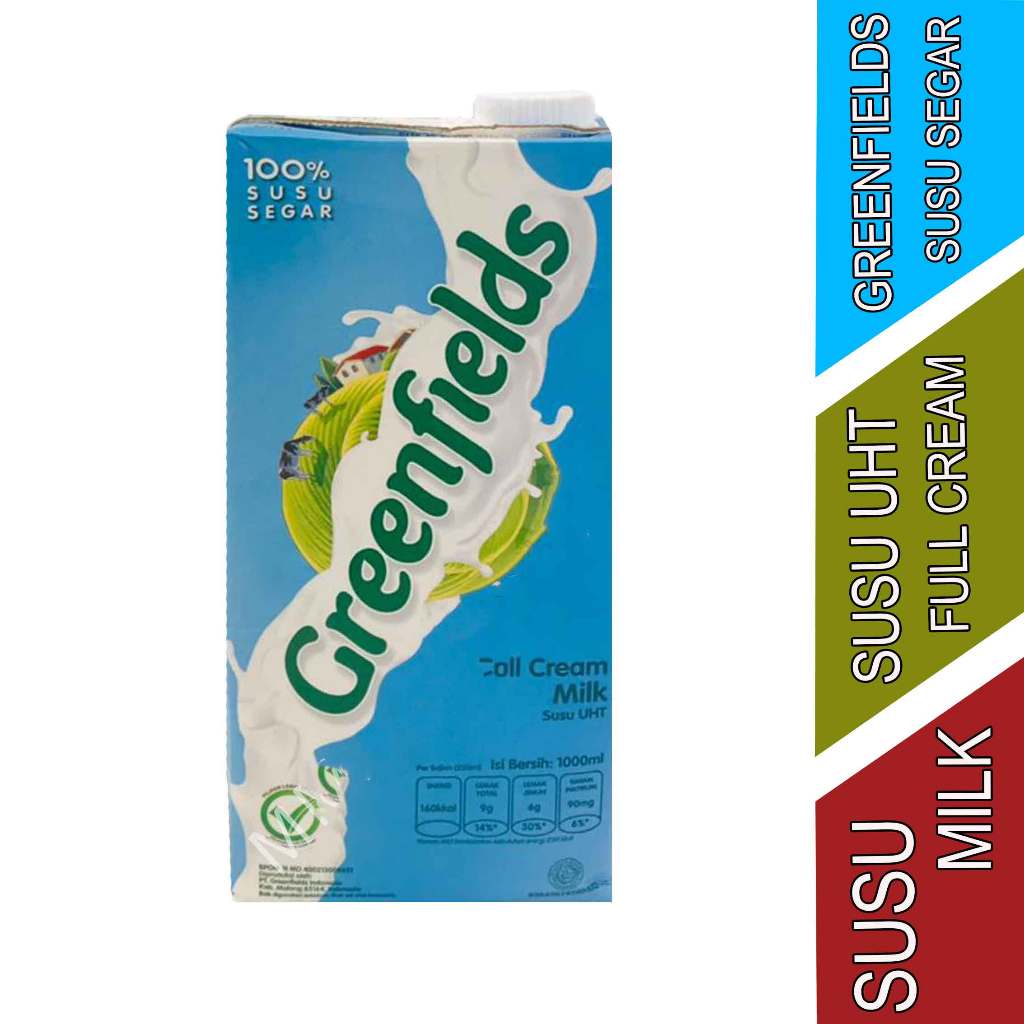 Jual Susu Rasa Full Cream - Susu GreenFields - Minuman Susu UHT - 1 ...