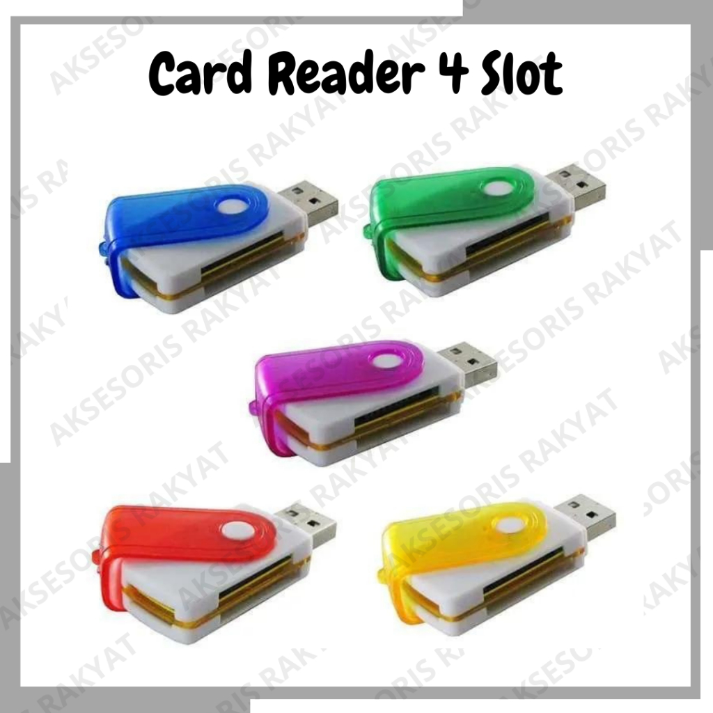 Jual CARD READER 4 Slot Port Micro Mini Sd Mmc CardReader | Shopee ...