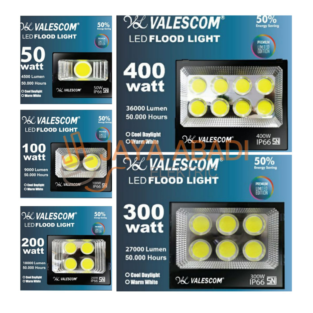 Jual Lampu sorot Led COB 50 Watt 100 Watt 200 Watt 300 Watt 400 Watt Valescom lampu tembak cob ...