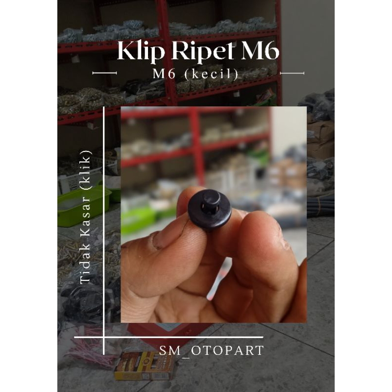 Jual Klip Ripet Rivet Plastik Sekrup Atom M6 (kecil) | Shopee Indonesia