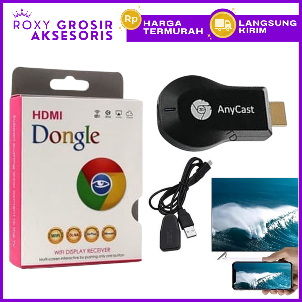 Jual Dongle HDMI Anycast Display Receiver WIFI Wireless Display TV | Shopee Indonesia