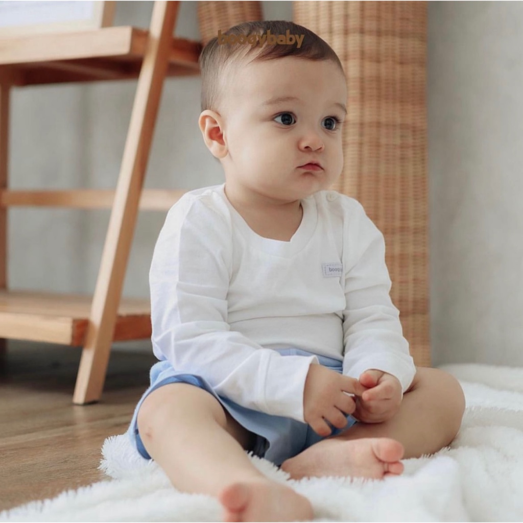 Jual Boogybaby - Baju Newborn Putih (0 - 6 Bulan) Tangan Panjang ...