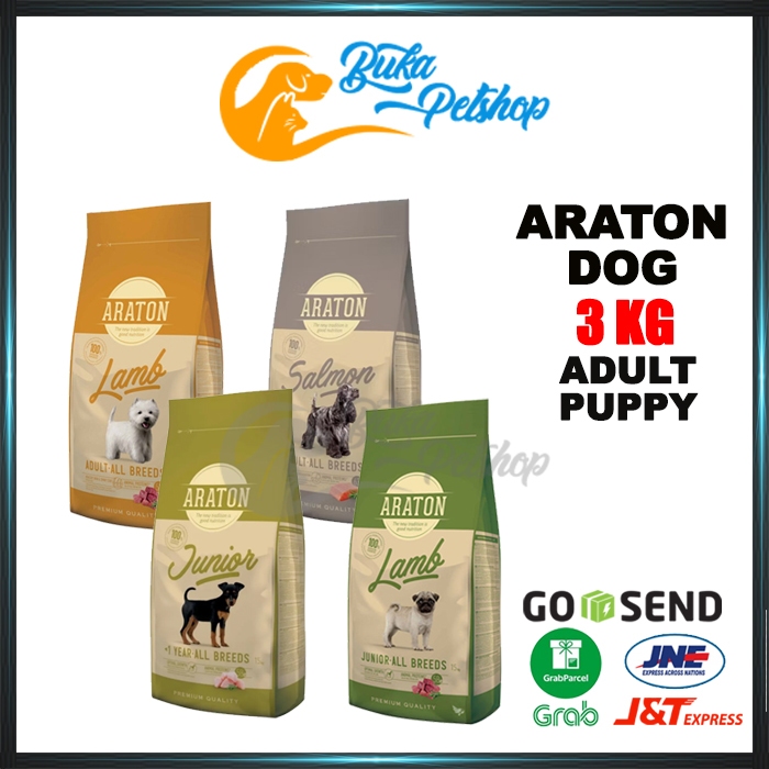 Jual ARATON DOGFOOD 3KG Makanan Anjing Araton Lamb / Salmon / Chicken ...