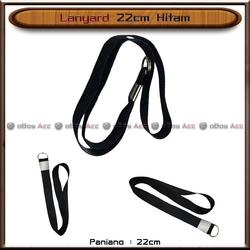 Jual Lanyard 22cm Hitam Gantungan HP Tali Smartphone | Shopee Indonesia