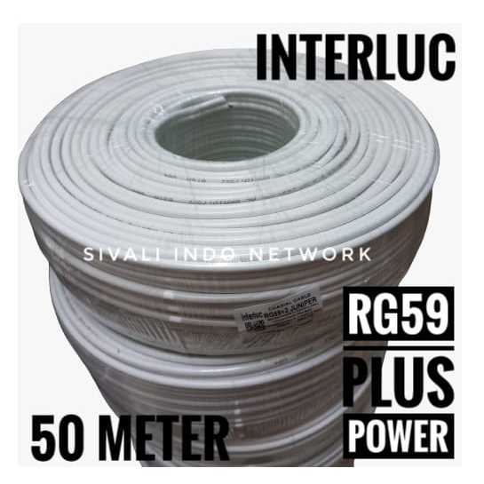Jual 50 Meter Kabel Rg59 Plus Power Cctv Interluc Coaxial | Shopee ...