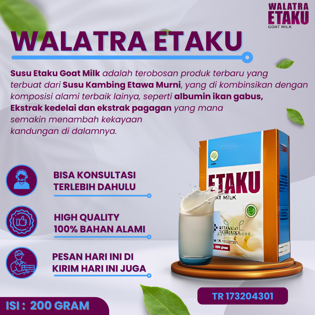 Jual Walatra Etaku Susu Goat Milk Asli Dari Susu Kambing Etawa, albumin ...