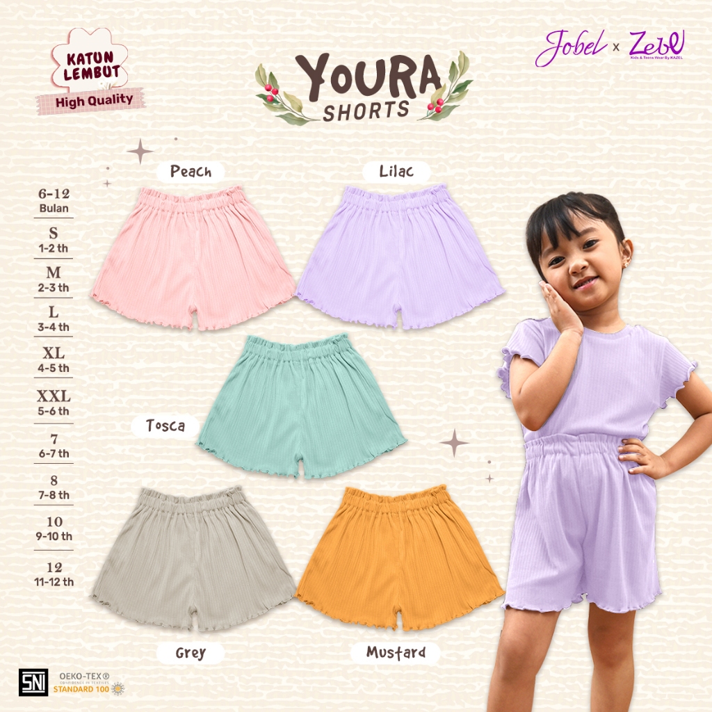 Jual KAZEL Jobel Zebe Youra Shorts Girl New Color (1 Pcs) 6 Bulan-12 Tahun | Shopee Indonesia
