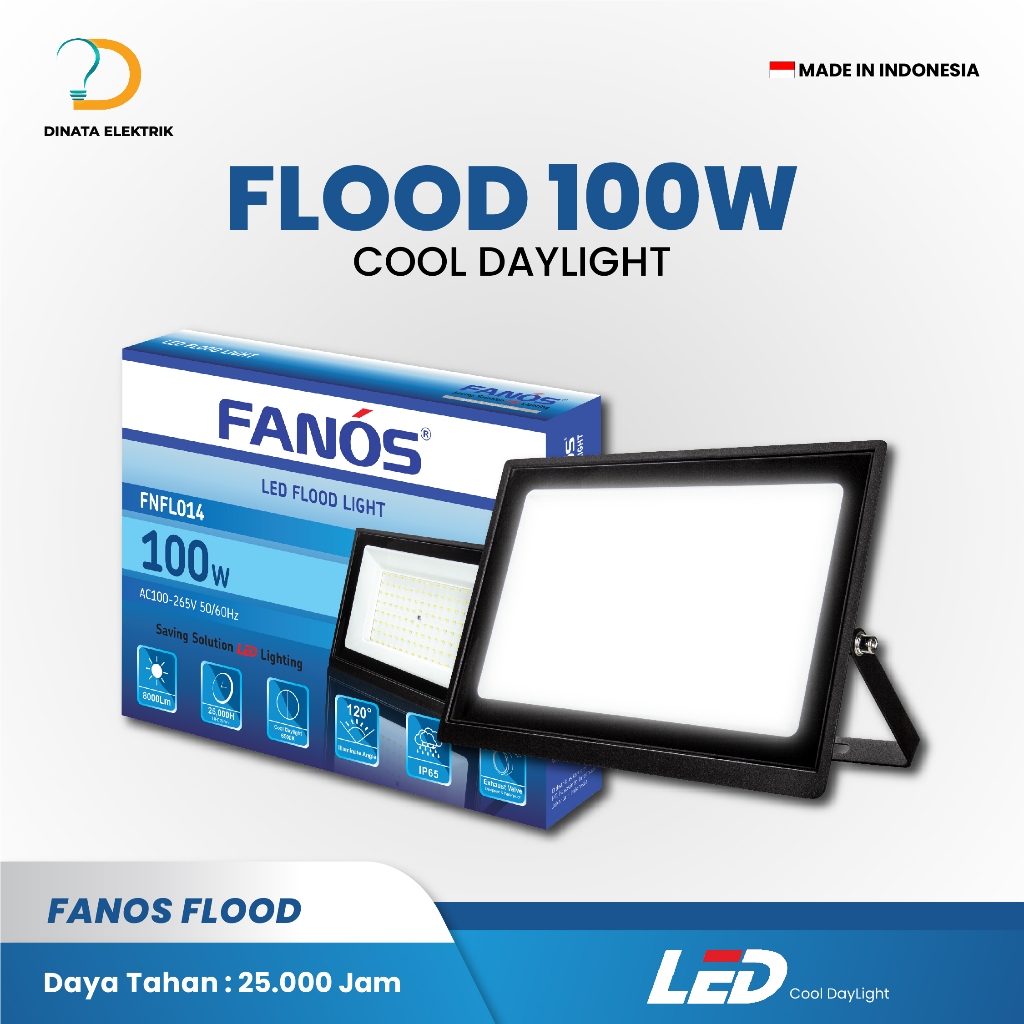 Jual FANOS Flood Light Lampu Sorot/Tembak Led 265V 100WATT IP65 - CDL ...