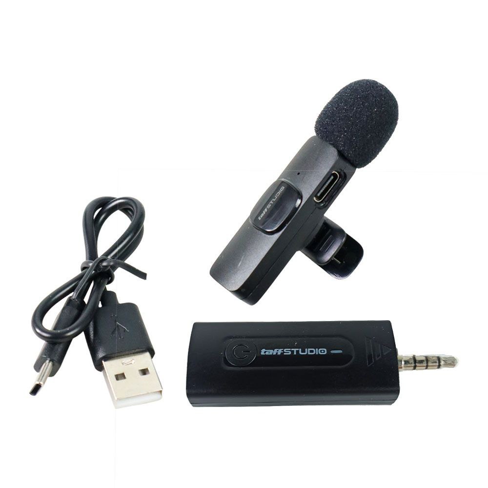 Jual Microphone HP Live Youtube Tiktok Clip On Mic Wireless 3.5mm 1 ...