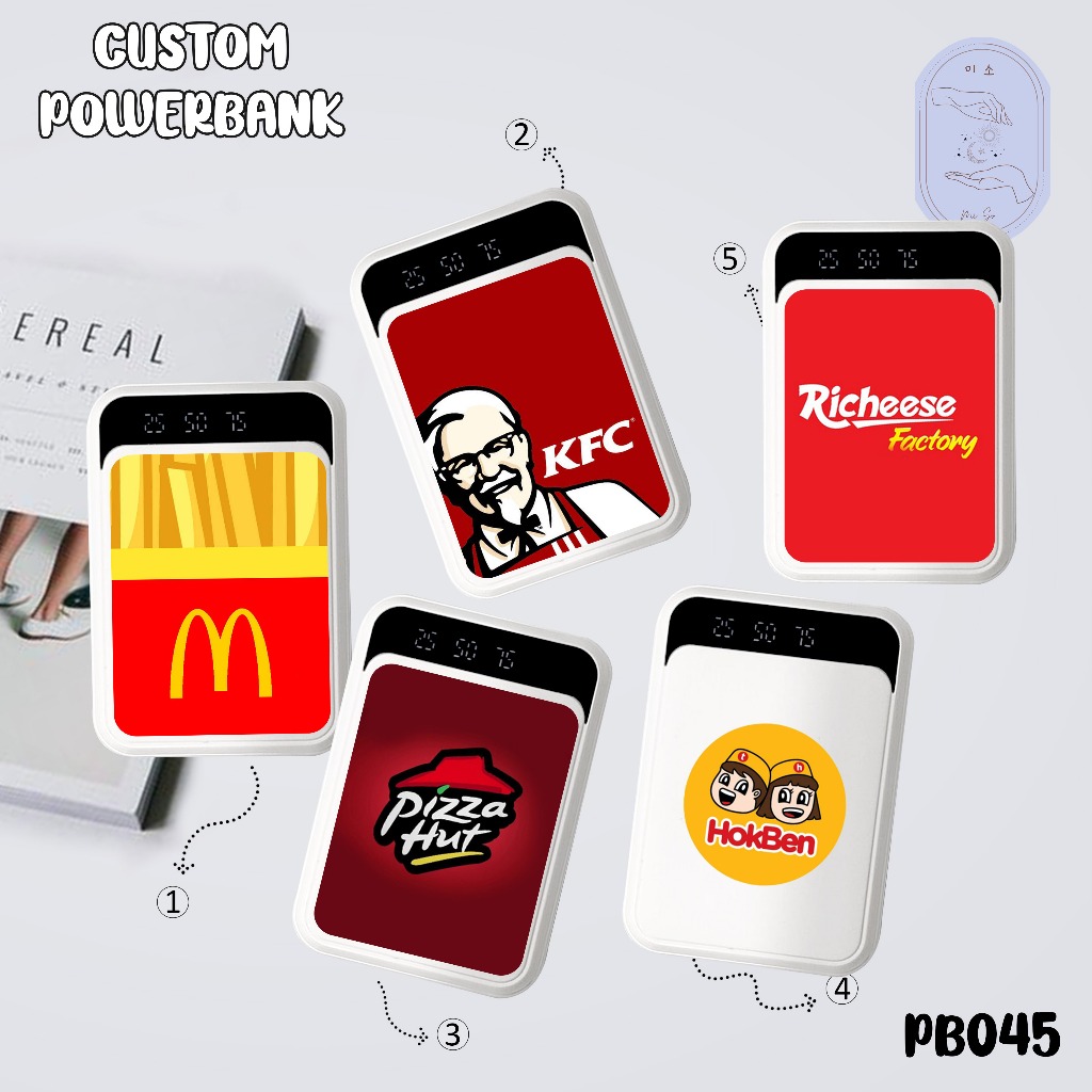 Jual CUSTOM Powerbank (Bisa Pakai Foto Sendiri + Logo + Custom Nama) - PB045 | Shopee Indonesia