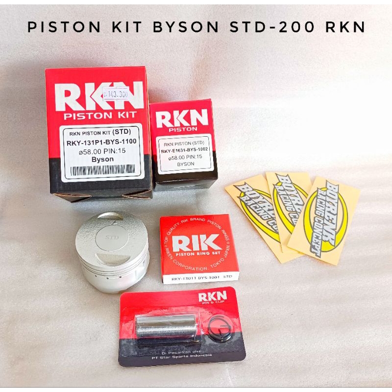 Jual PISTON KIT SEHER SET BYSON STD-100 RKN RIK RIKEN RIK RIKEN ...