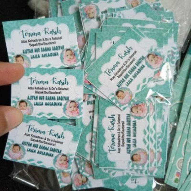 Jual 100 LABEL ULTAH,AQIQAH,WEDDING,KHITAN CETAK STIKER ATAU KERTAS ...