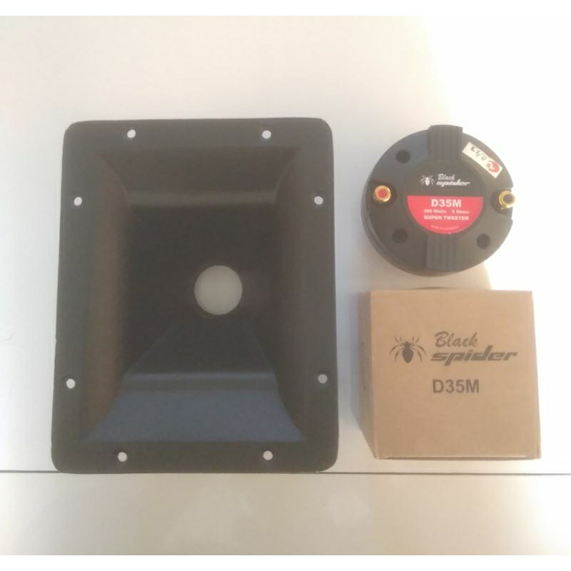 Jual Paket driver Tweeter black spider D35M+ horn Tweeter UK 15 x 19 cm ... Jual Paket driver Tweeter black spider D35M+ horn Tweeter UK 15 x 19 cm ...