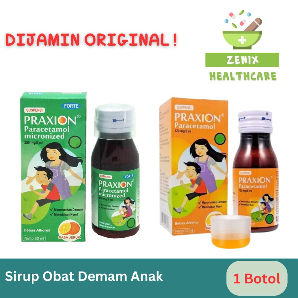 Jual Praxion Sirup Obat Demam Anak 60 ml | Shopee Indonesia