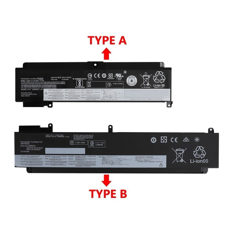 Jual Baterai Lenovo ThinkPad T460S T470s Series 00HW022, 00HW024 ...