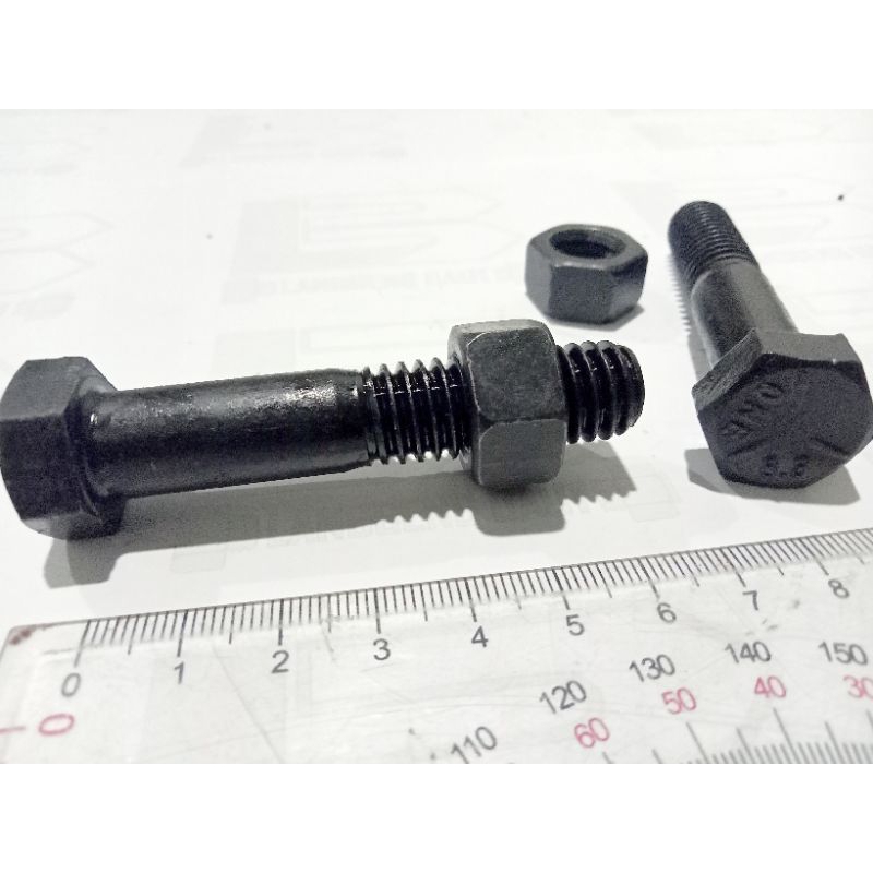 Jual Baut Mur BAJA NC 1/2 x 2 1/2 Grade 8.8 Kunci 19 | Shopee Indonesia